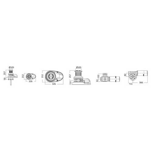 LEWMAR V6 Low/High Winch (2000 W) Osculati | Nautica Basile