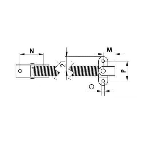 Spring hatch stay Osculati 38.421.64 | Nautica Basile