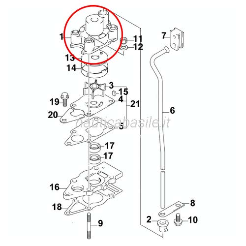 Water Pump Housing Johnson BRP BRP-Evinrude | Nautica Basile